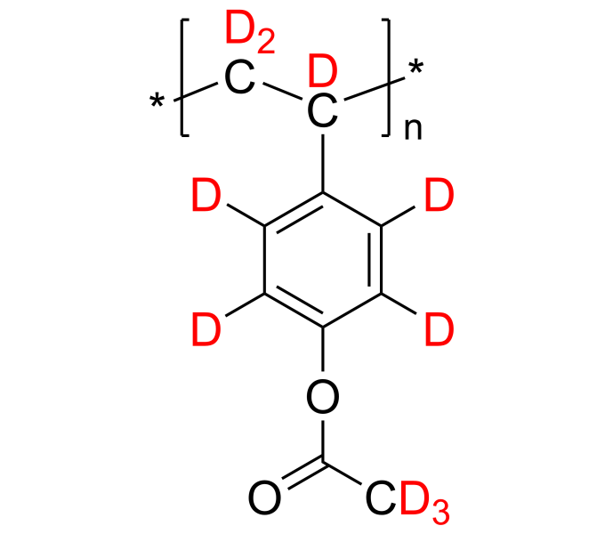 Deuterated Poly(4-acetoxystyrene-d10)