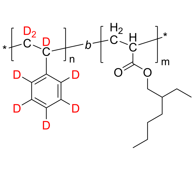 Poly(deuterated styrene-d8)-b-poly(2-ethylhexyl acrylate)