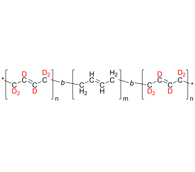 Poly(deuterated 1,4-butadiene-d6)-b-poly(1,4-butadiene)-b-poly ...