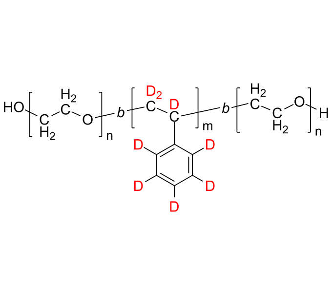 Poly(ethylene oxide)-b-poly(deuterated styrene-d8)-b-poly(ethylene oxide)