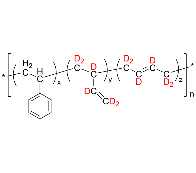 Poly(styrene–co–[deuterated butadiene-d6]), random