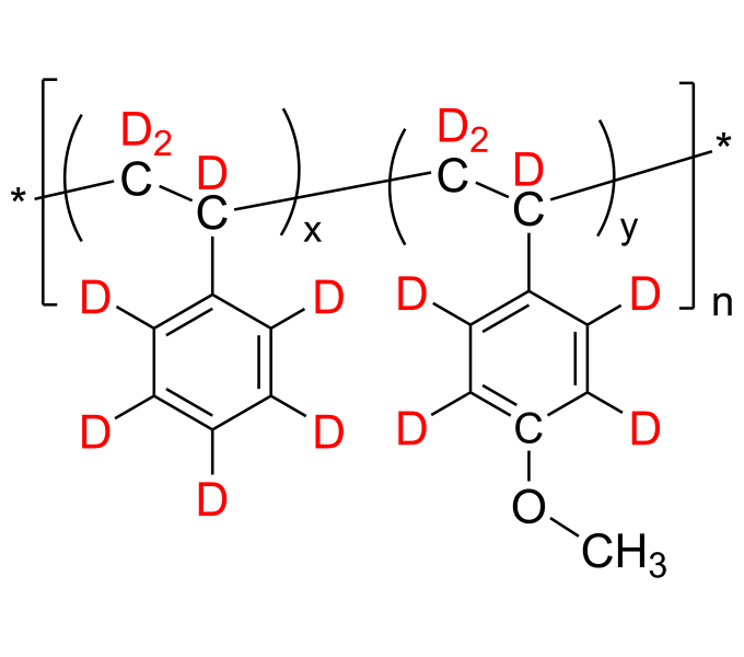 Poly([deuterated styrene-d8]–co–[deuterated 4-methoxystyrene-d7]), random