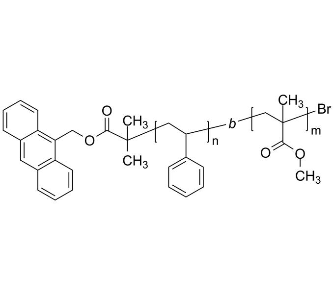 Poly(styrene)-b-poly(methyl methacrylate), α-(anthracen-9-yl)-terminated