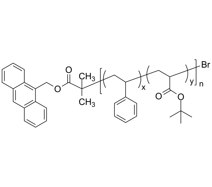 Poly(styrene–co–tert-butyl acrylate), α-(anthracen-9-yl)-terminated