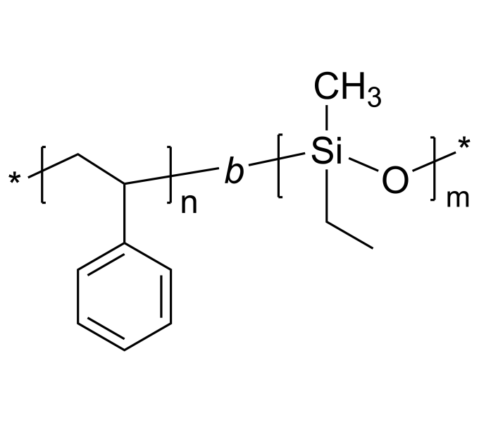 Poly(styrene)-b-poly(ethyl methylsiloxane)