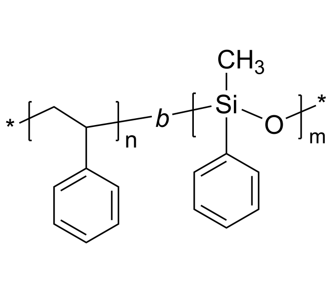 Poly(styrene)-b-poly(methyl phenyl siloxane)