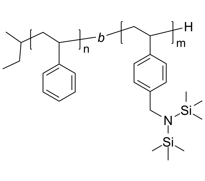 Poly(styrene)-b-poly(4-[N,N-bis(trimethylsilyl)-aminomethyl] styrene)