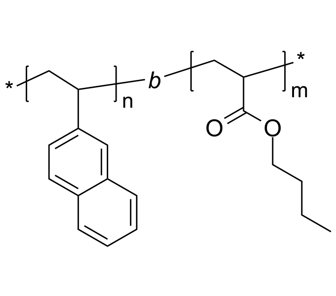 Poly(2-vinyl naphthalene)-b-poly(n-butyl acrylate)