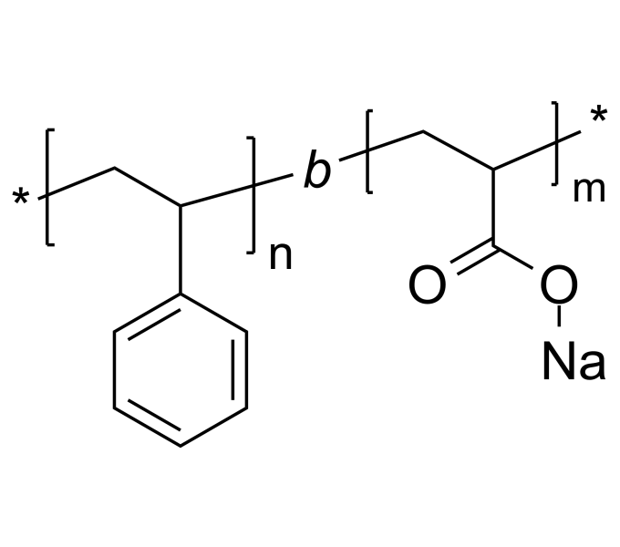 Poly(styrene)-b-poly(acrylic acid sodium salt)