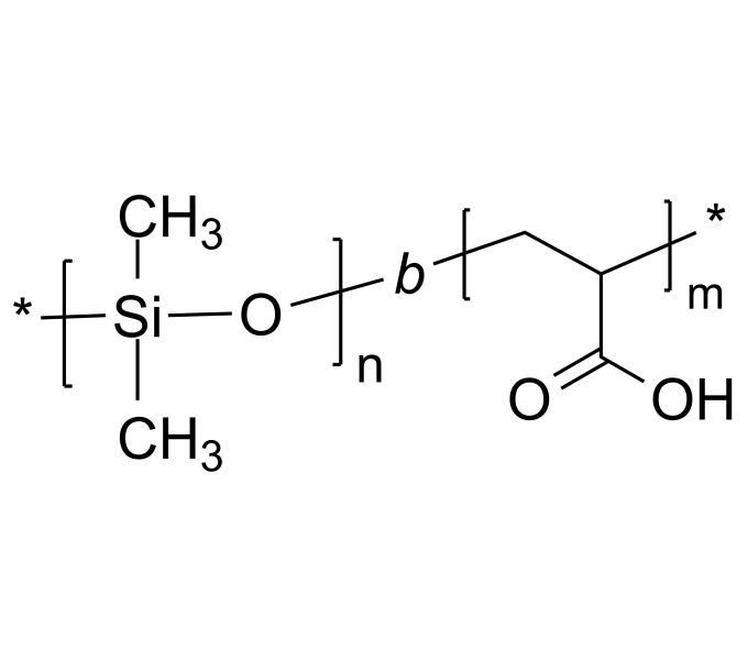Poly(dimethylsiloxane)-b-poly(acrylic acid)