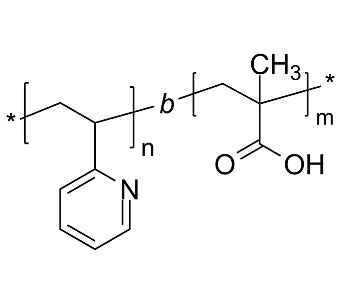 Poly(2-vinyl pyridine)-b-poly(methacrylic acid)