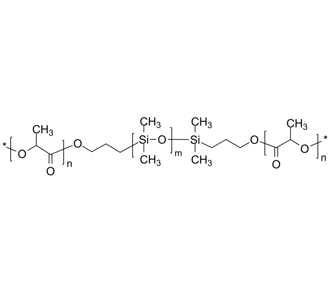 Poly(lactide)-b-poly(dimethyl siloxane)-b-poly(lactide)