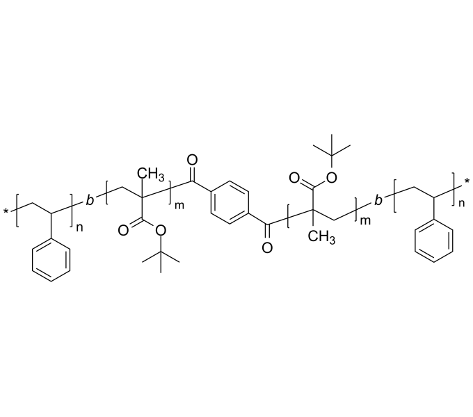 Poly(styrene)-b-poly(tert-butyl methacrylate)-b-poly(styrene)