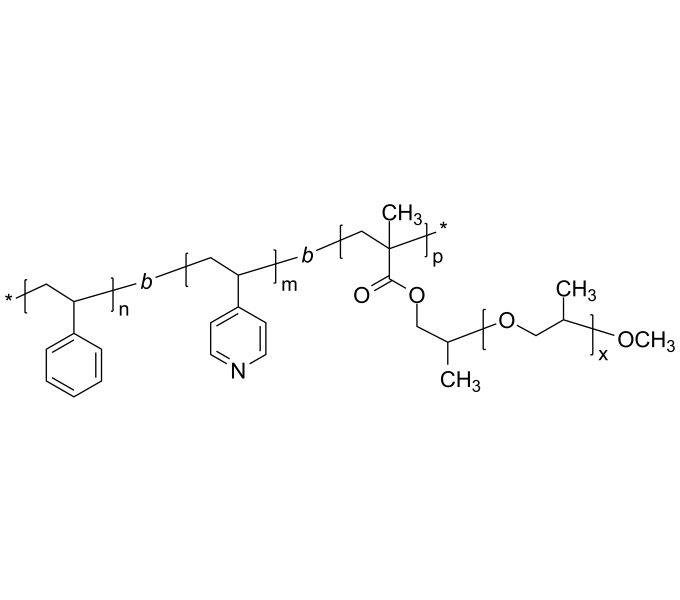 Poly(styrene)-b-poly(4-vinyl pyridine)-b-poly([oligopropylene glycol ...