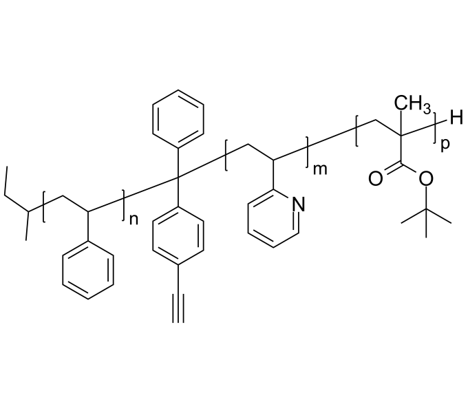 Poly(styrene)-b-poly(2-vinyl pyridine)-b-poly(tert-butyl methacrylate ...
