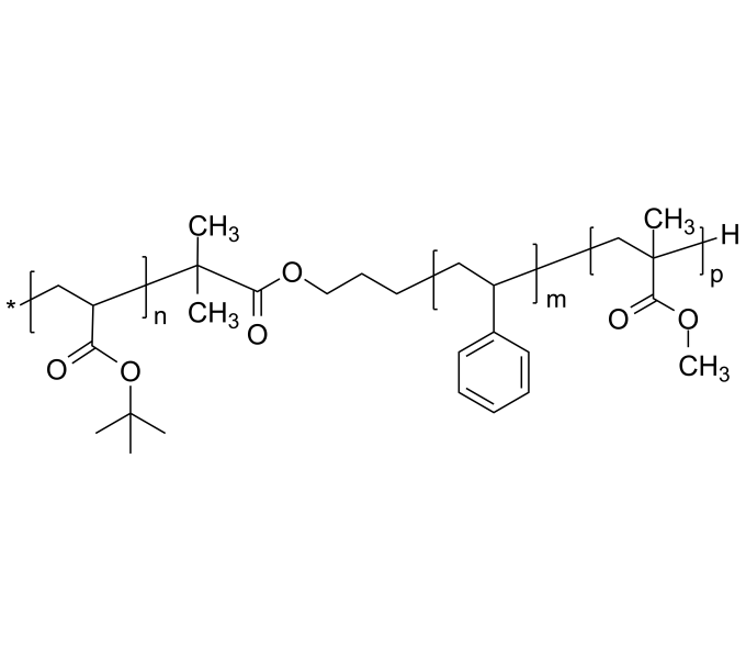 Poly(tert-butyl acrylate)-b-poly(styrene)-b-poly(methyl methacrylate)