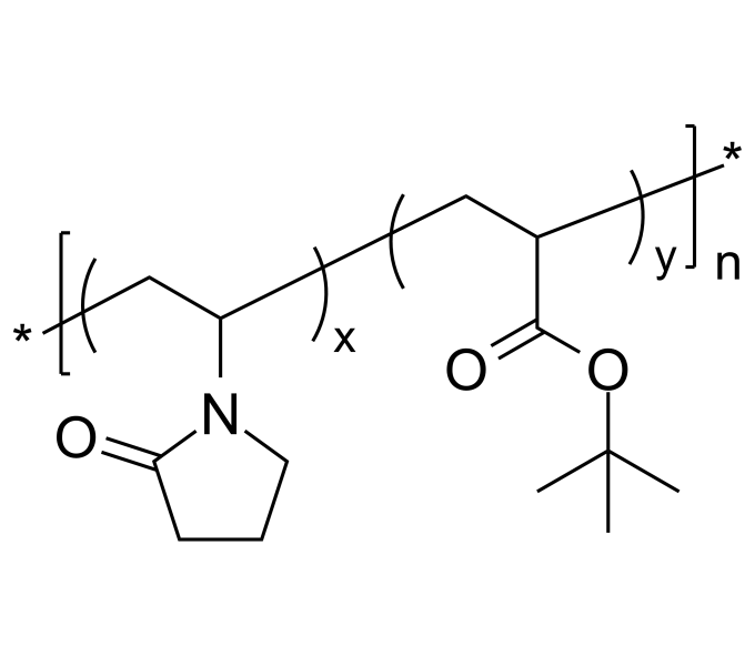 Poly(N-vinyl pyrrolidone–co–tert-butylacrylate), random