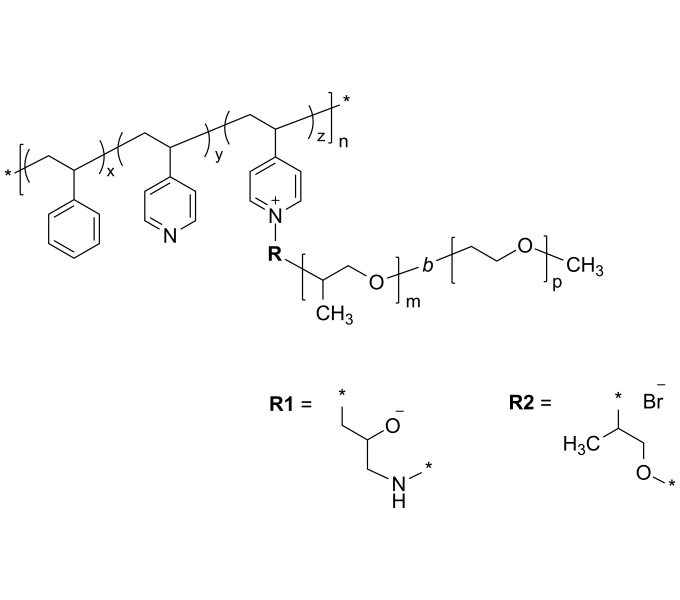 Poly(styrene–co–[4-vinyl pyridine, quaternized with PPO-PEO diblock ...