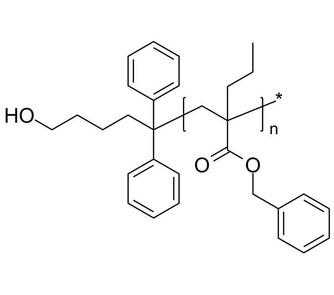 Poly(benzyl α-propyl acrylate), α-hydroxy-terminated