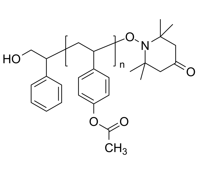 Poly(4-acetoxystyrene), (α-hydroxy, ω-TEMPO)-terminated