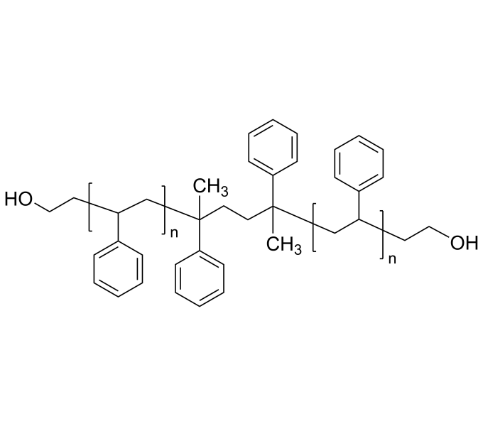 Poly(styrene), α,ω-bis(hydroxy)-terminated, with α-methylstyrene dimer ...