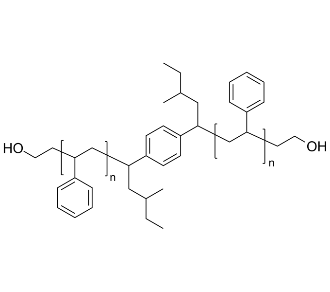 Poly(styrene), α,ω-bis(hydroxy)-terminated, with dialkyl-benzene group ...