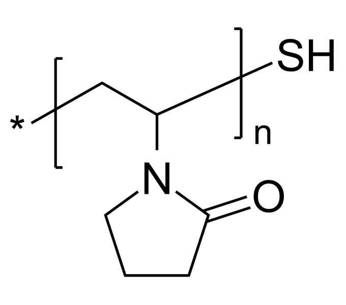 Poly(N-vinyl pyrrolidone), ω-thiol-terminated