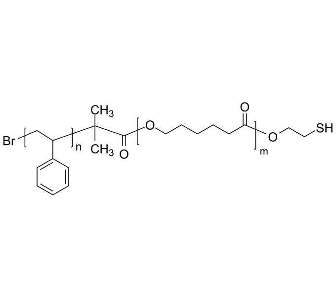 Poly(styrene)-b-poly(ε-caprolactone), ω-thiol-terminated
