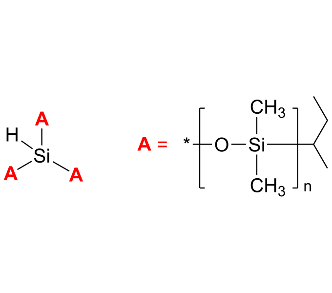 Poly(dimethyl siloxane), 3-arm star polymer / Core: silane