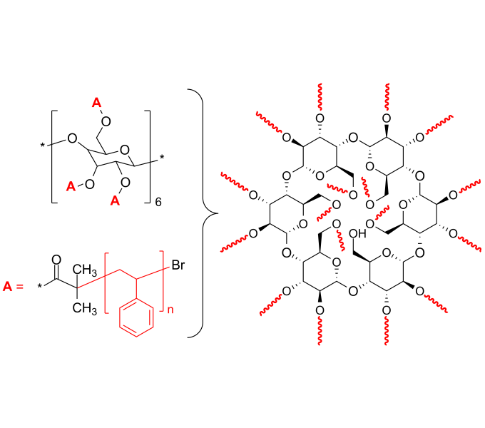 Poly(styrene), 17-arm star polymer / Core: α-Cyclodextrin