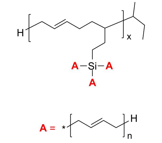 Poly(1,4-butadiene), 38-arm star polymer / Core: oligo(butadiene ...