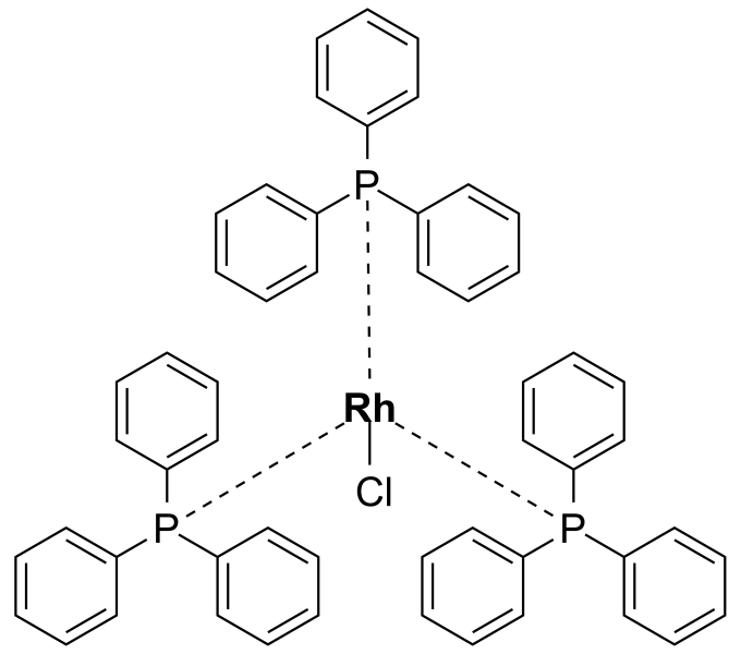 Wilkinson's catalyst: Tris(triphenylphosphine)rhodium(I) chloride