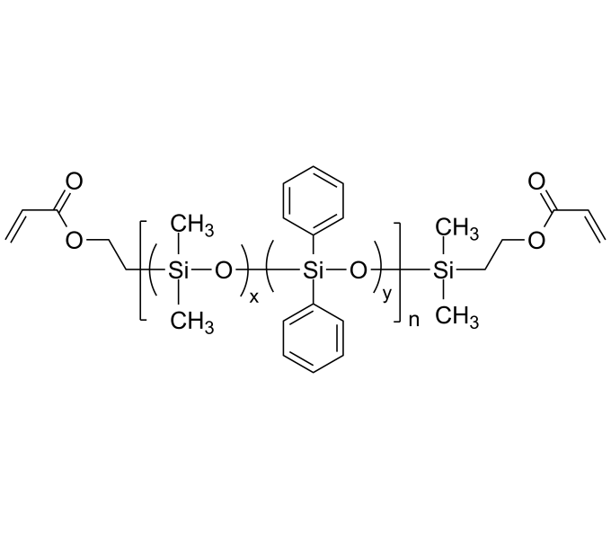 Poly(dimethyl siloxane–co–diphenyl siloxane), α,ω-bis(acrylate)-terminated