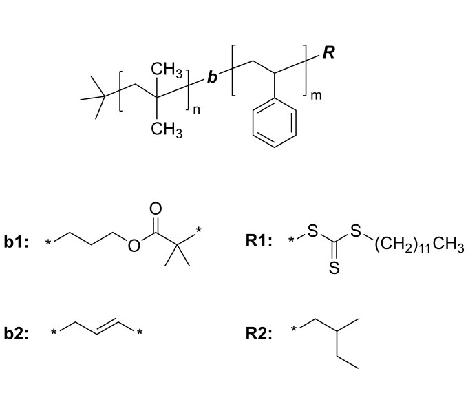 Poly(isobutylene)-b-poly(styrene)