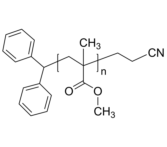 Poly(methyl methacrylate), ω-acrylonitrile-terminated