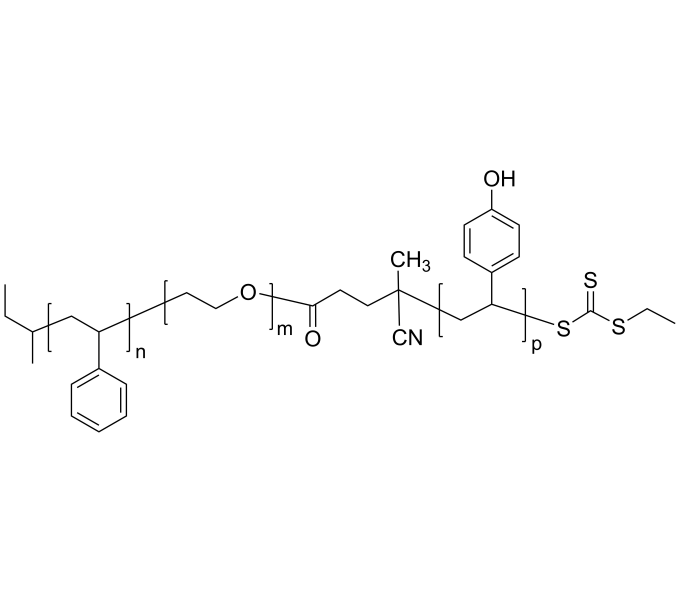 Poly(styrene)-b-poly(ethylene oxide)-b-poly(4-hydroxystyrene)