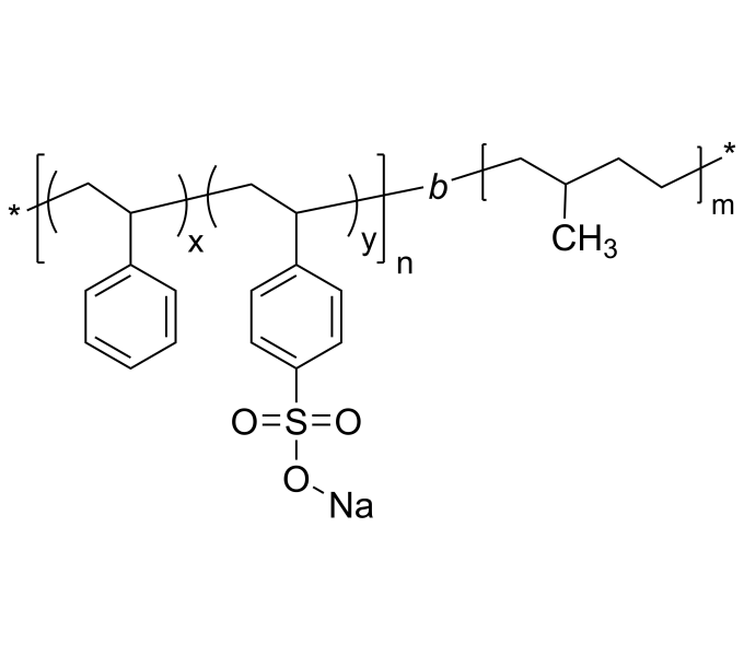 Poly(styrene–co–4-styrene sulfonic acid sodium salt)-b-poly(ethylene ...