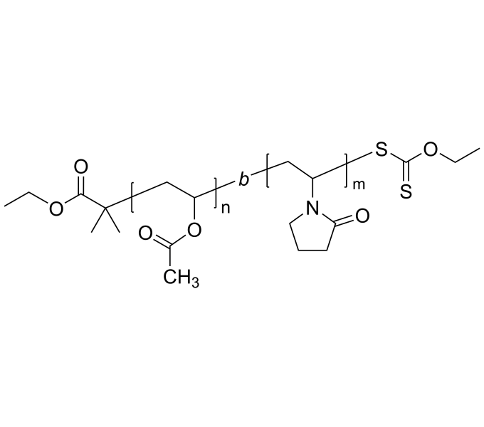 Poly(vinyl acetate)-b-poly(N-vinyl pyrrolidone)