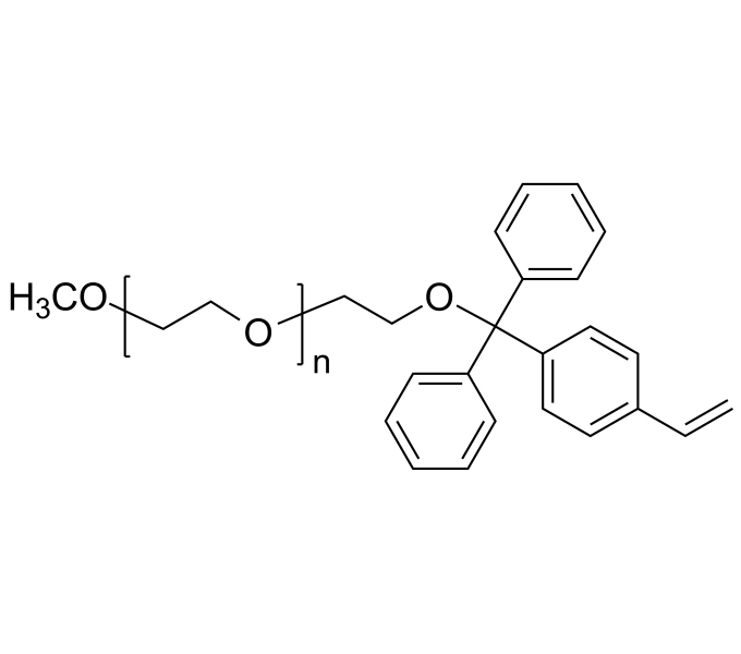 Poly(ethylene glycol) methyl ether, ω-(vinyl trityl)-terminated